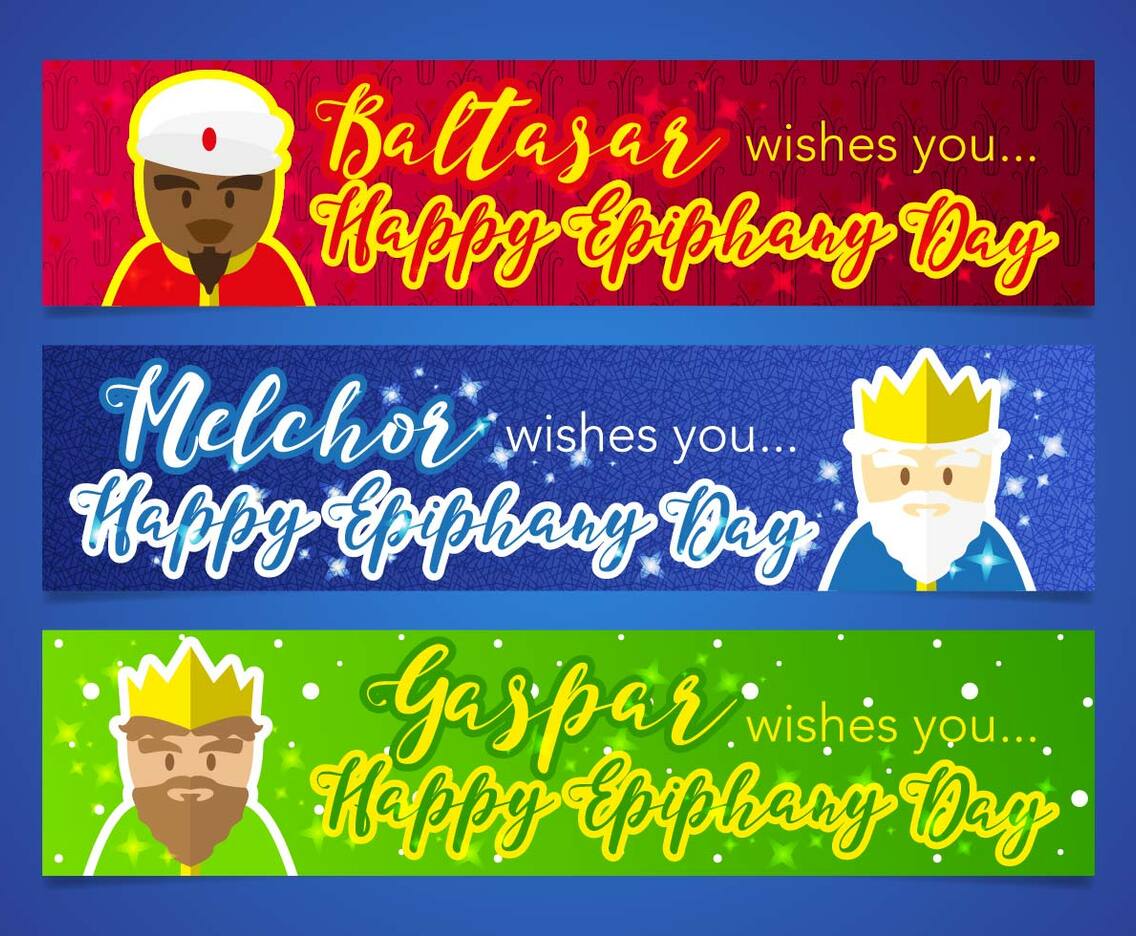 Epiphany Kings Magic Banners Vector Vector Art & Graphics | freevector.com