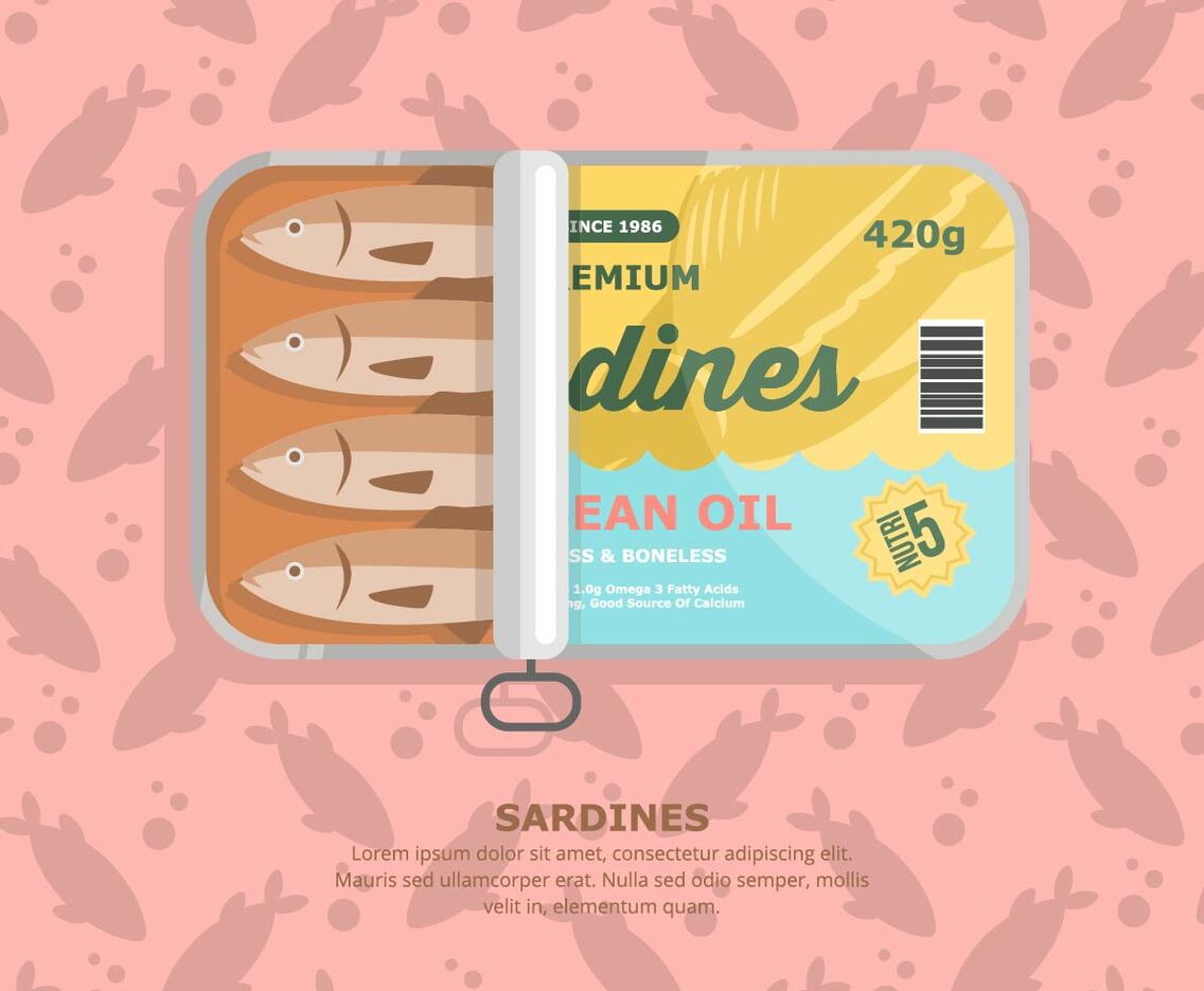 Sardine Background Vector Art & Graphics | freevector.com