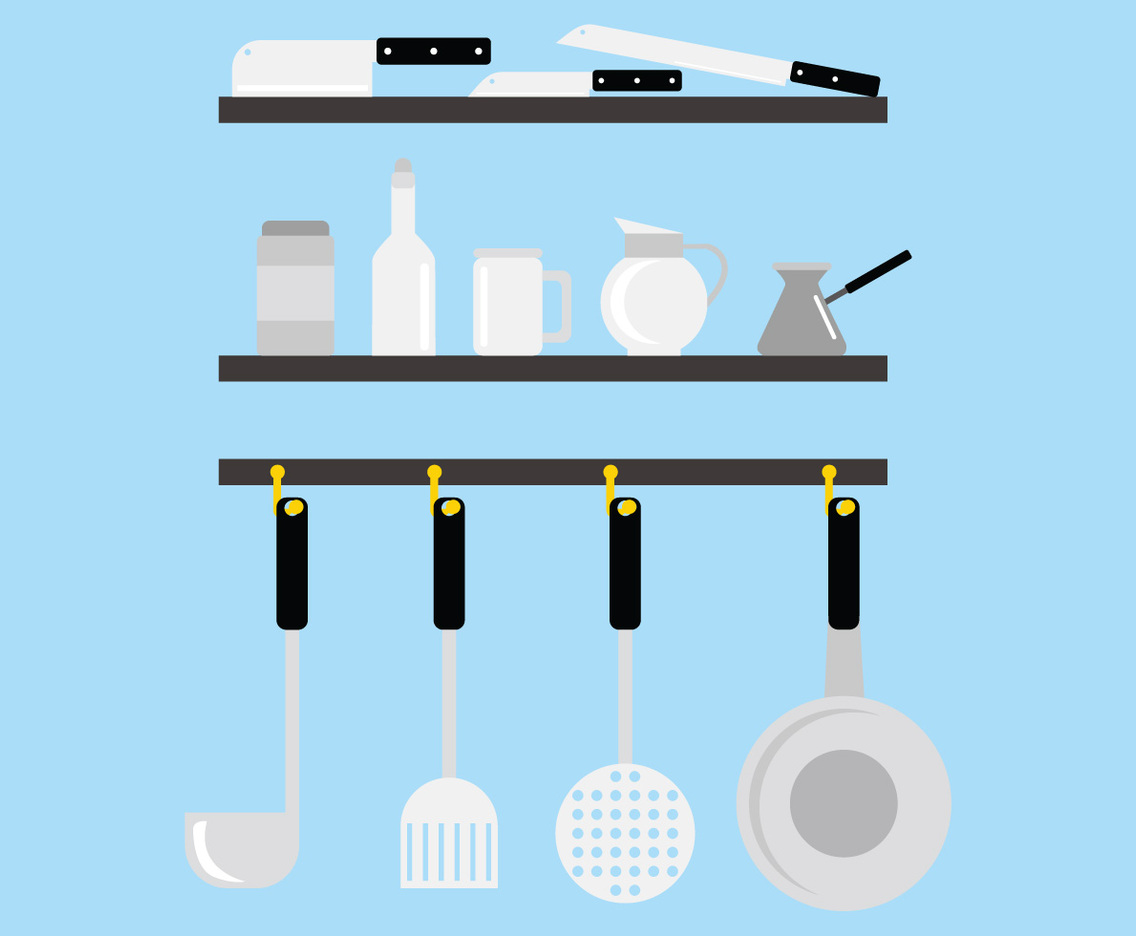 Stainless Steel Kitchen Tool Vectors Vector Art & Graphics | freevector.com