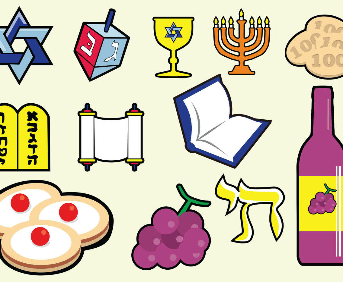 Shabbat Jewish Icon Vector Art & Graphics | freevector.com