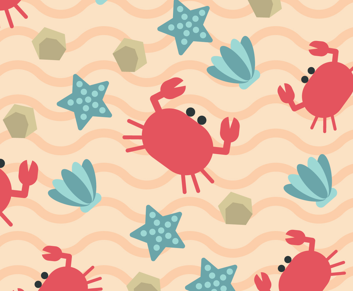 Crab Pattern Vector Art & Graphics | freevector.com