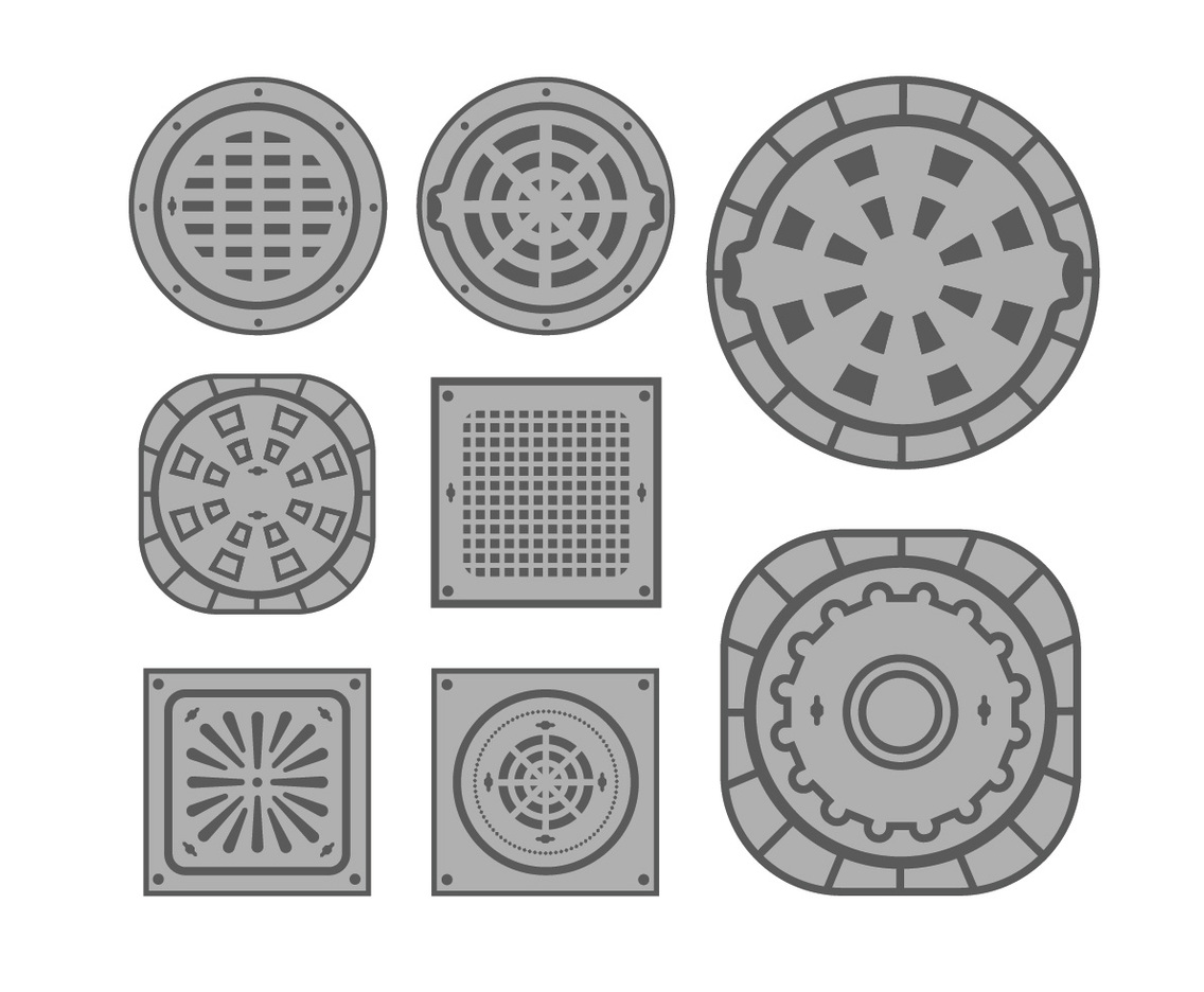 Manhole Vectors Vector Art & Graphics | freevector.com