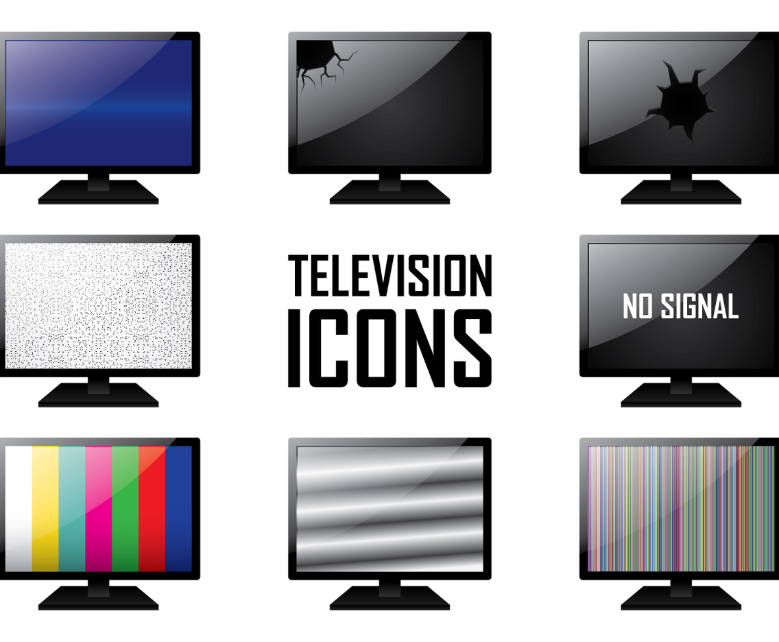 Tv Icons Vector Art & Graphics | freevector.com