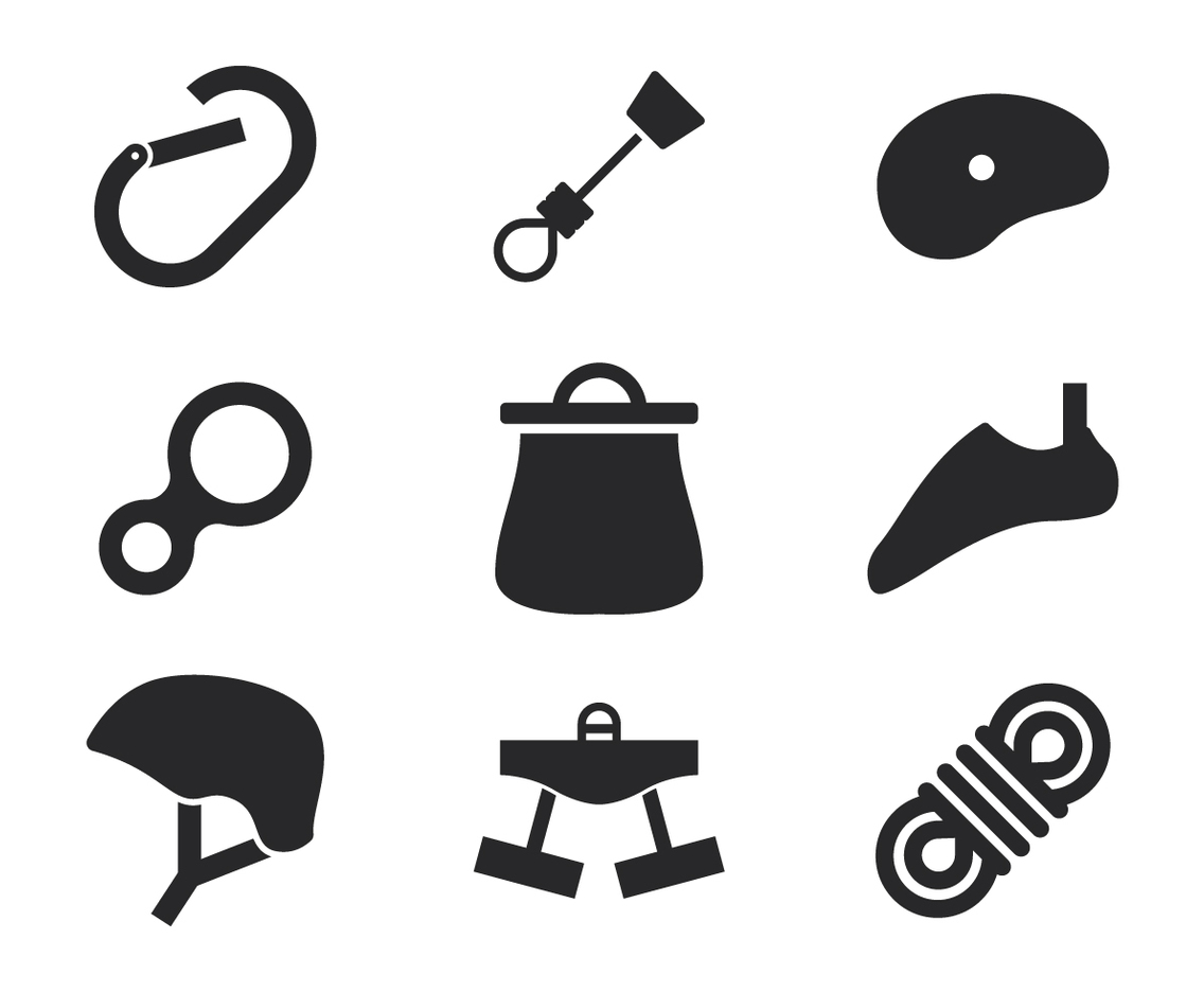 Climbing Icons Vector Art & Graphics | freevector.com