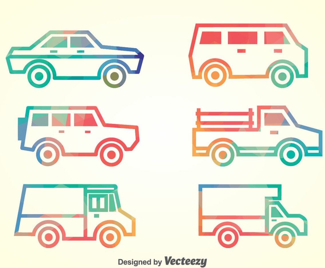 Cars Collection Vector Set Vector Art & Graphics | freevector.com