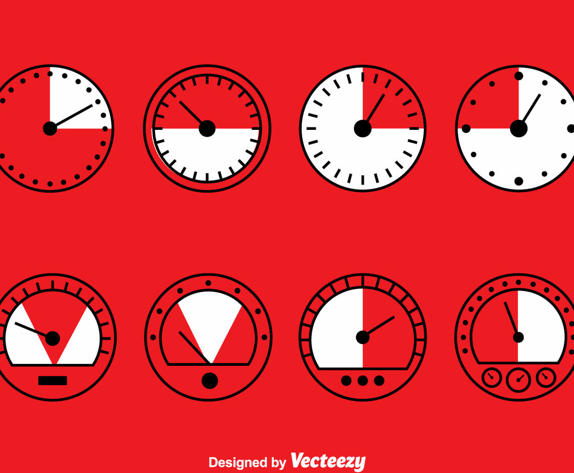 Meter Collection Set Vector Vector Art & Graphics | freevector.com