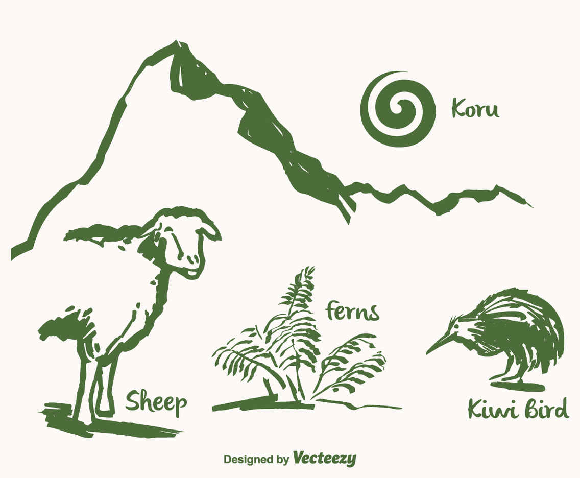Free Drawn New Zealand Vector Landmarks Vector Art & Graphics ...