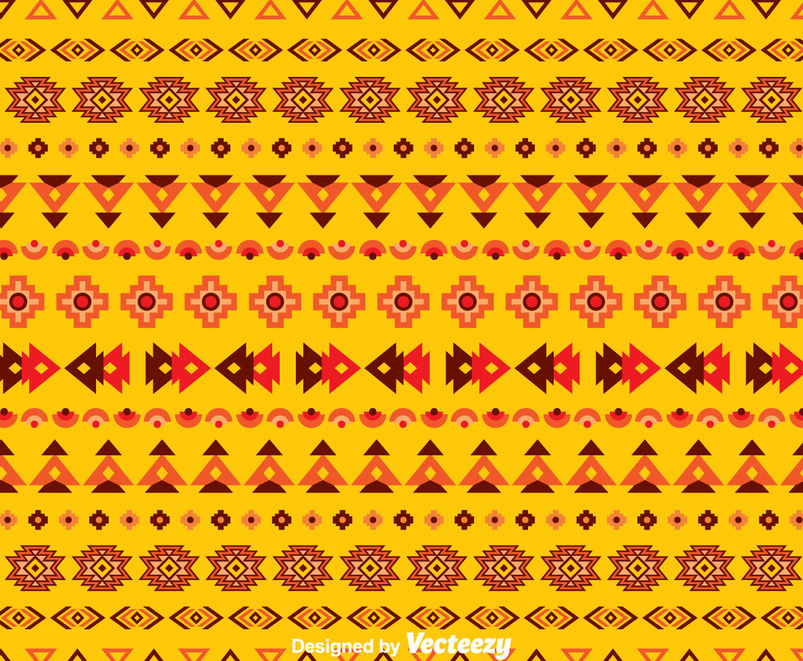 Ethnic Seamless Orange Background Vector Art & Graphics | freevector.com