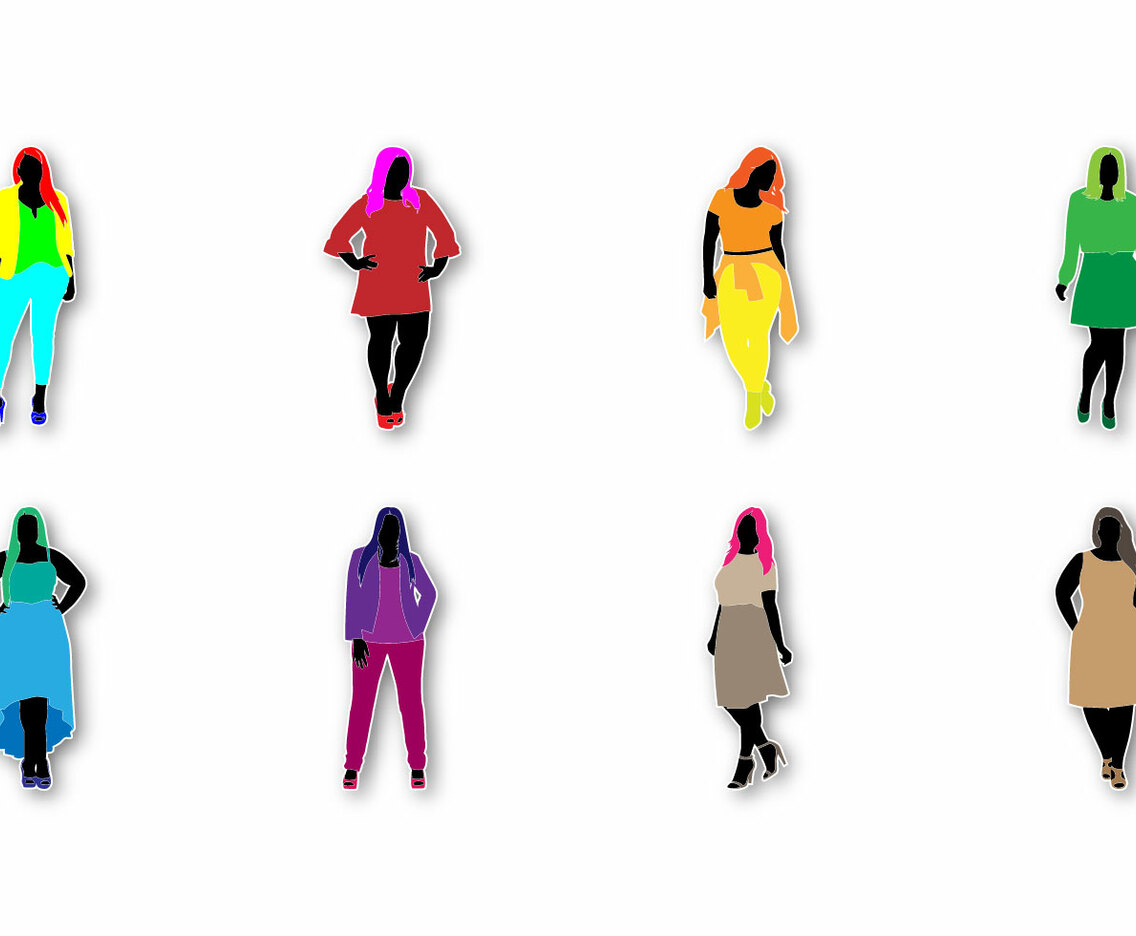 Free Fat Women Fashion Vector Vector Art & Graphics | freevector.com