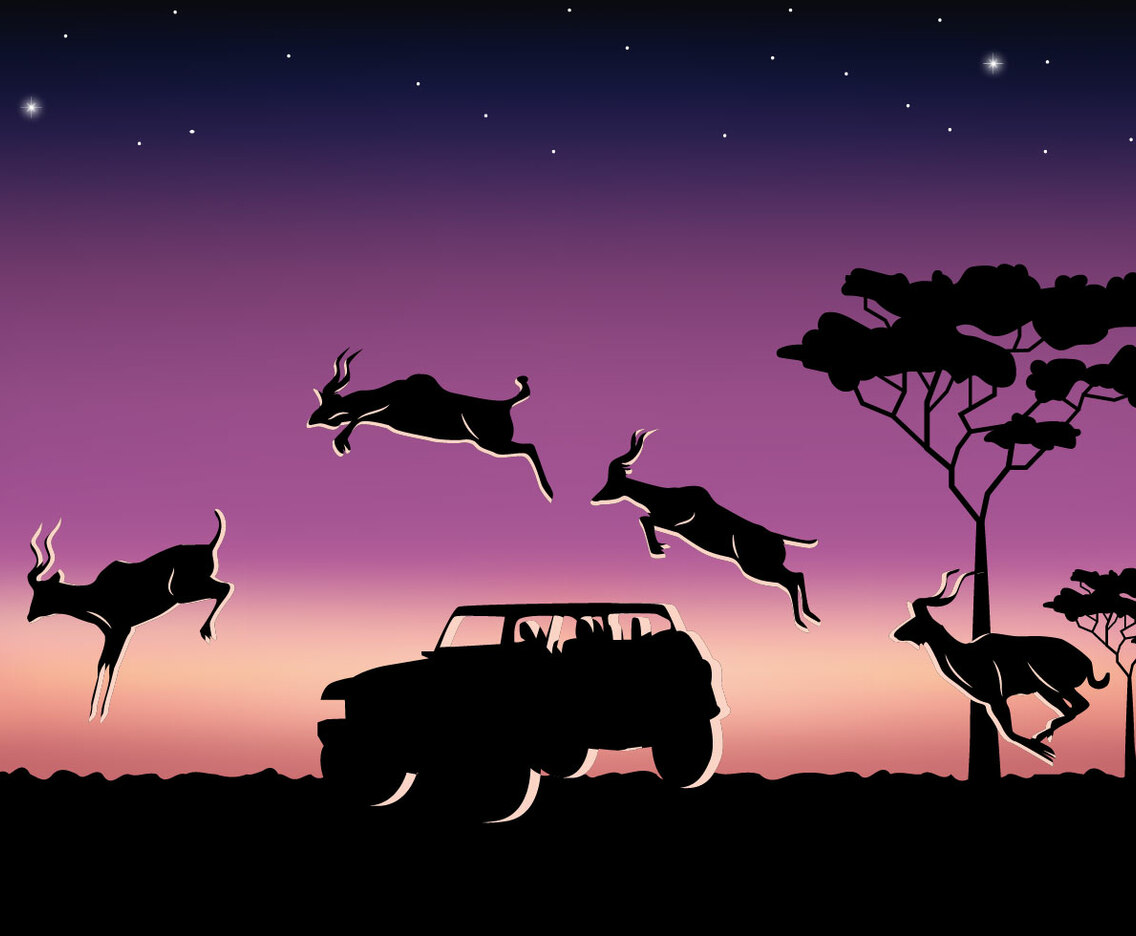 Jumping Kudu Vector Art & Graphics | freevector.com