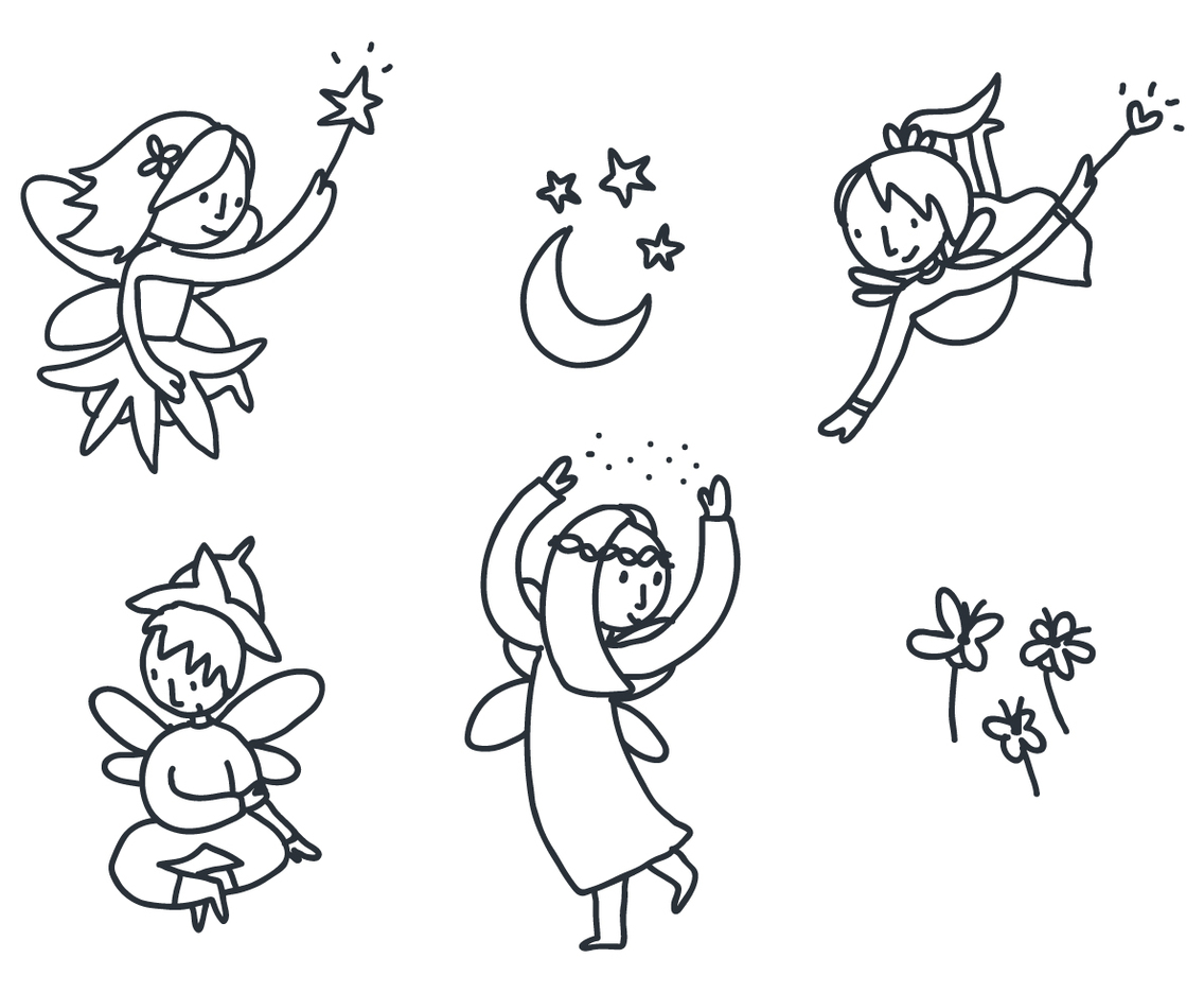 Coloring Printable Pixies Vector Art & Graphics | freevector.com
