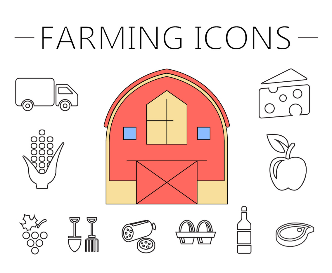 Farm Vector Illustration Vector Art & Graphics | freevector.com