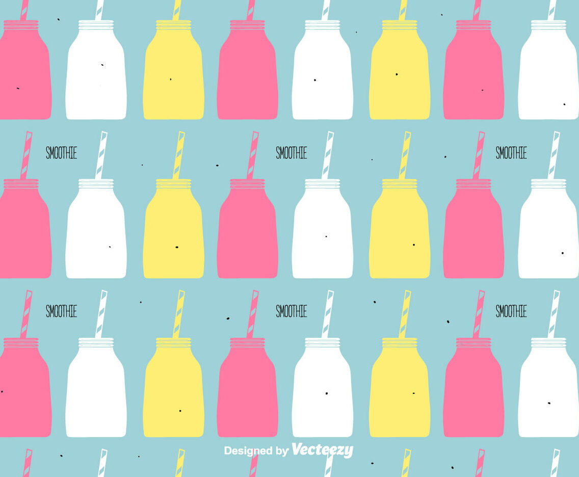 Smoothie Pattern Background Vector Art & Graphics | freevector.com