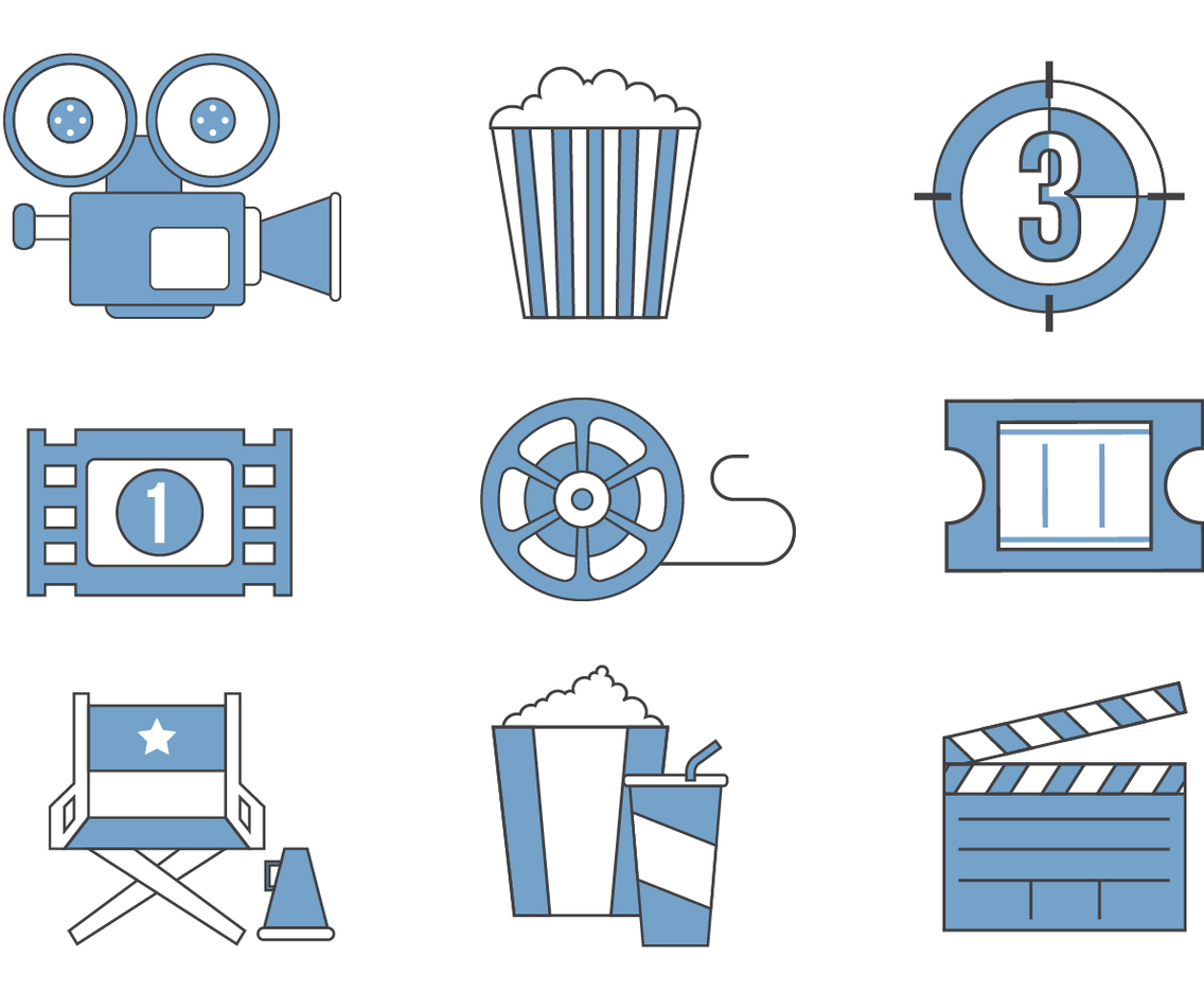Free Movie Icon Vector Vector Art & Graphics | freevector.com