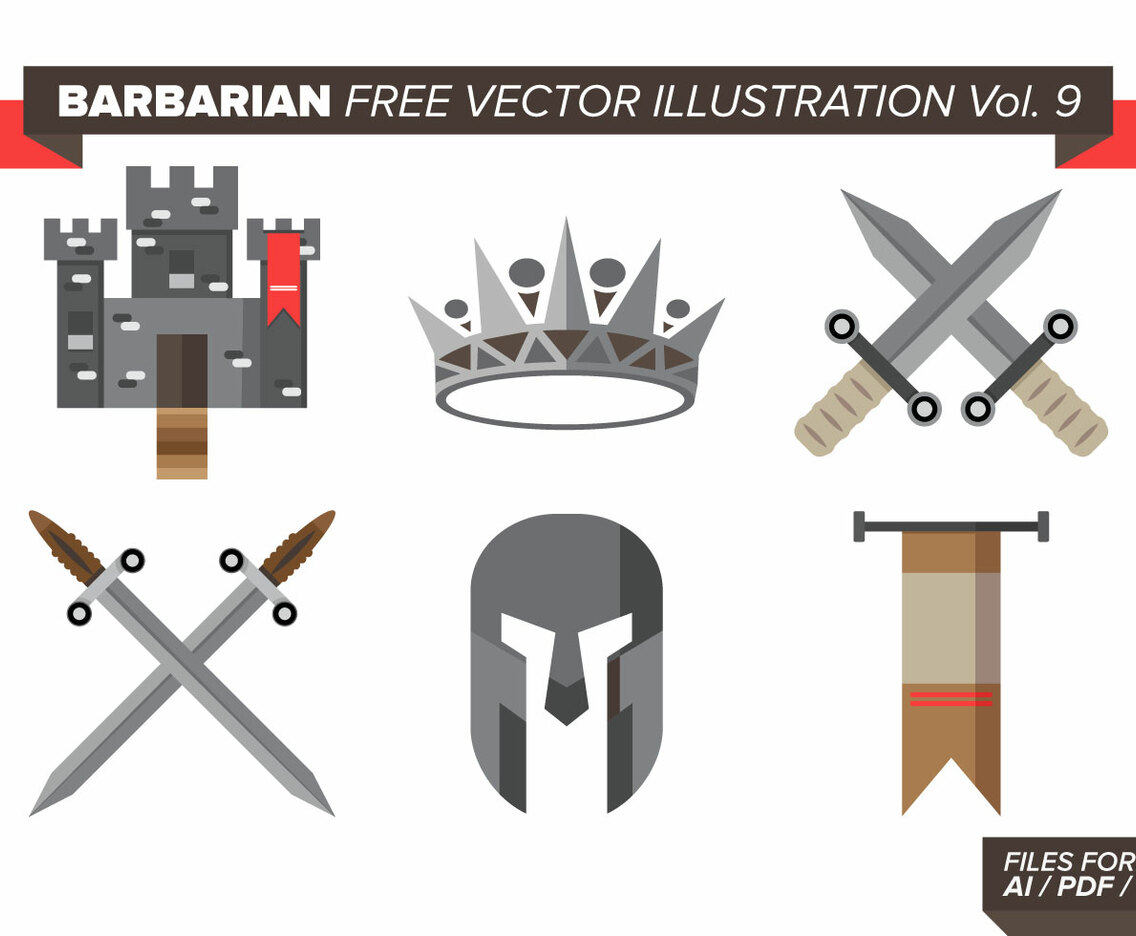 Barbarian Free Vector Illustrations Vol. 9 Vector Art & Graphics ...