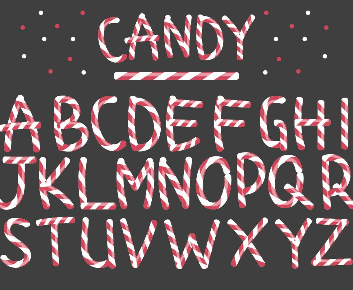 Peppermint Candy Letter Vectors Vector Art & Graphics | freevector.com