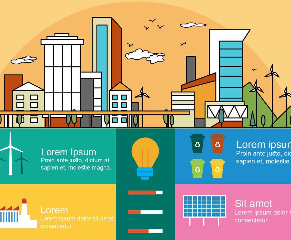 Free Flat Linear City Vector Infography Vector Art & Graphics ...