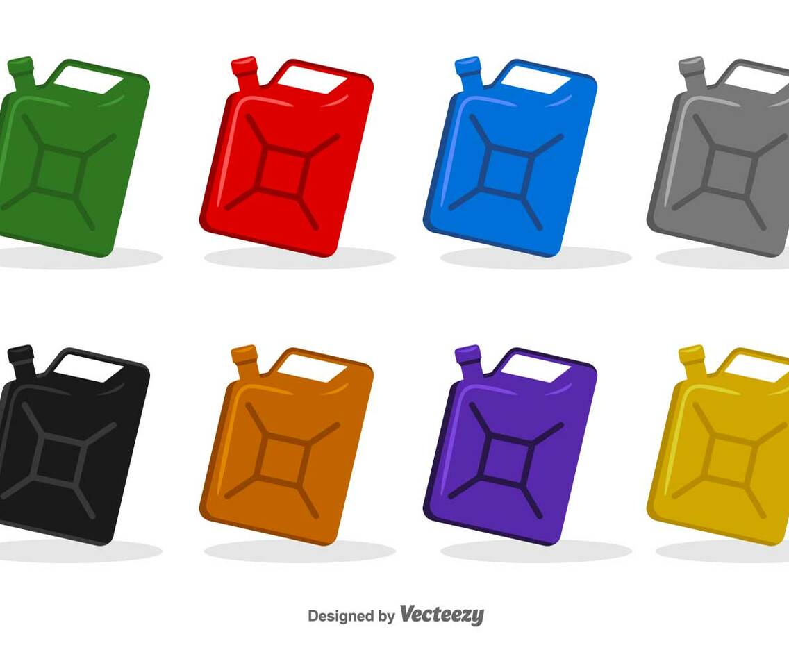 Icon Cans Of Engine Oil Vector Set Vector Art & Graphics | freevector.com