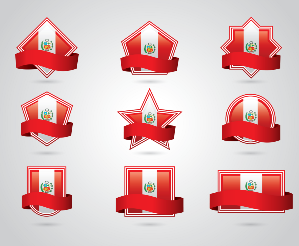 Flag Vector Set For Peru Vector Art & Graphics | freevector.com