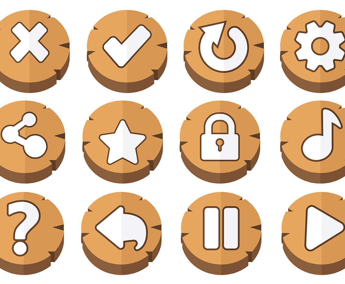 Free Arcade Button Icons Vector Vector Art & Graphics | freevector.com