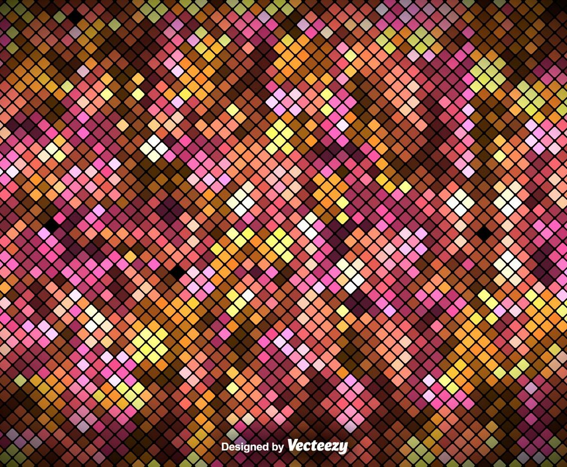 Colorful Square Tiles Pattern Vector Pixelated Background Vector Art ...