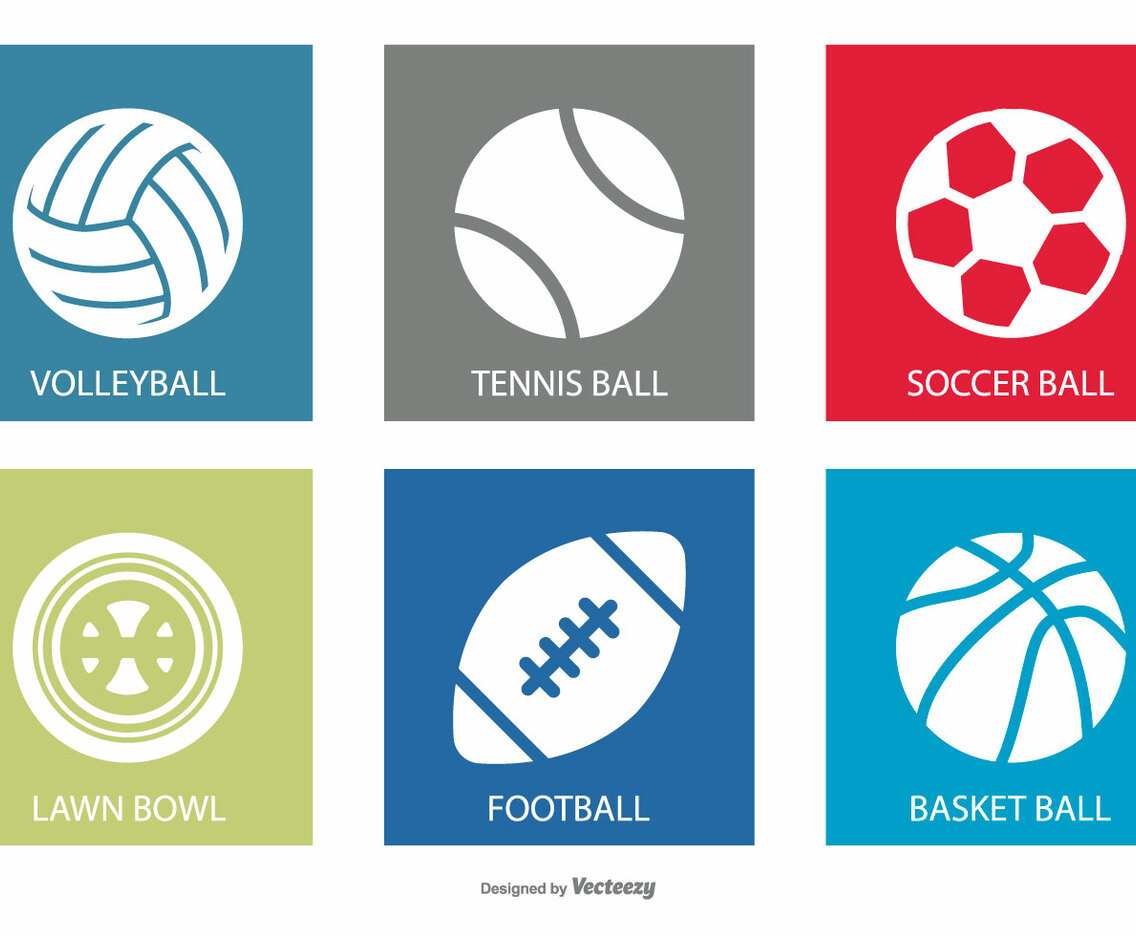 Sports Ball Icon Set Vector Art & Graphics | freevector.com