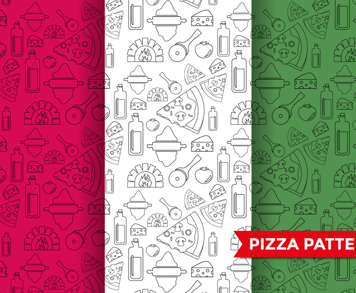 Pizza Pattern Vector Vector Art & Graphics | freevector.com