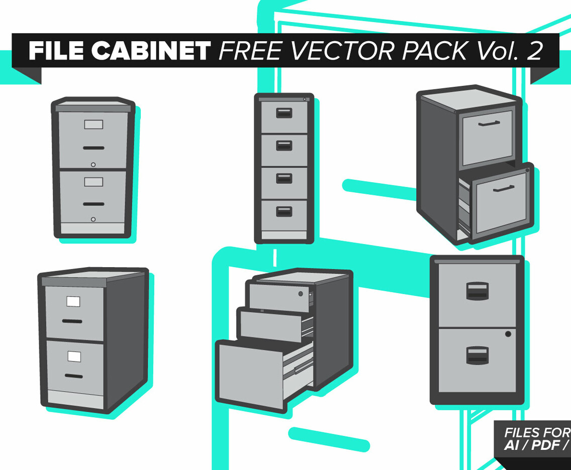 File Cabinet Free Vector Pack Vol. 2 Vector Art & Graphics | freevector.com