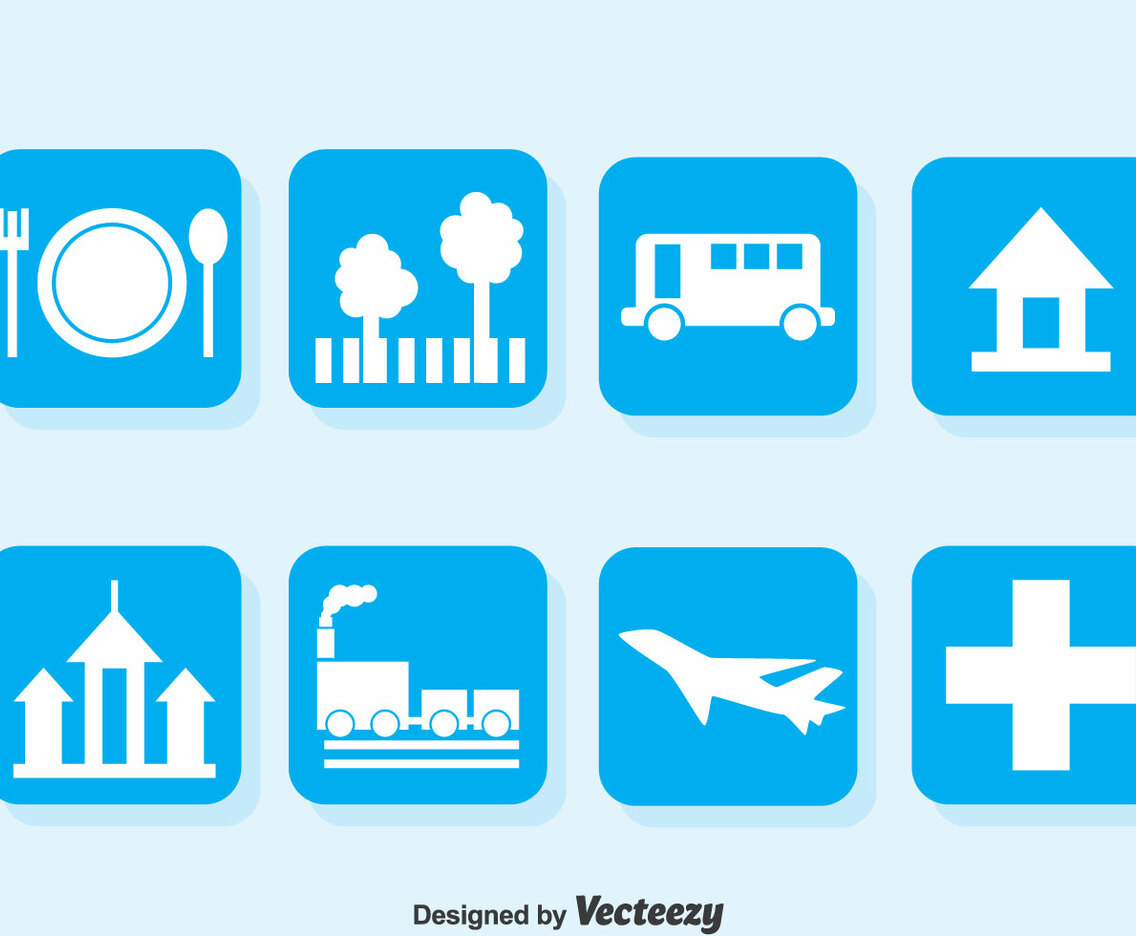 Map Legend Blue Icons Vector Art & Graphics | freevector.com