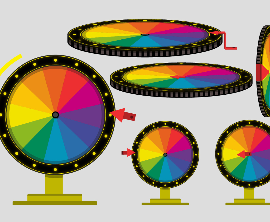 Try Your Luck Spinning Wheel Vectors Vector Art & Graphics | freevector.com