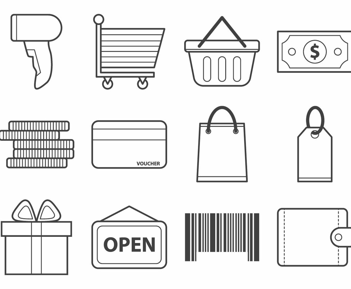 Free Shopping Icon Vector Vector Art & Graphics | freevector.com