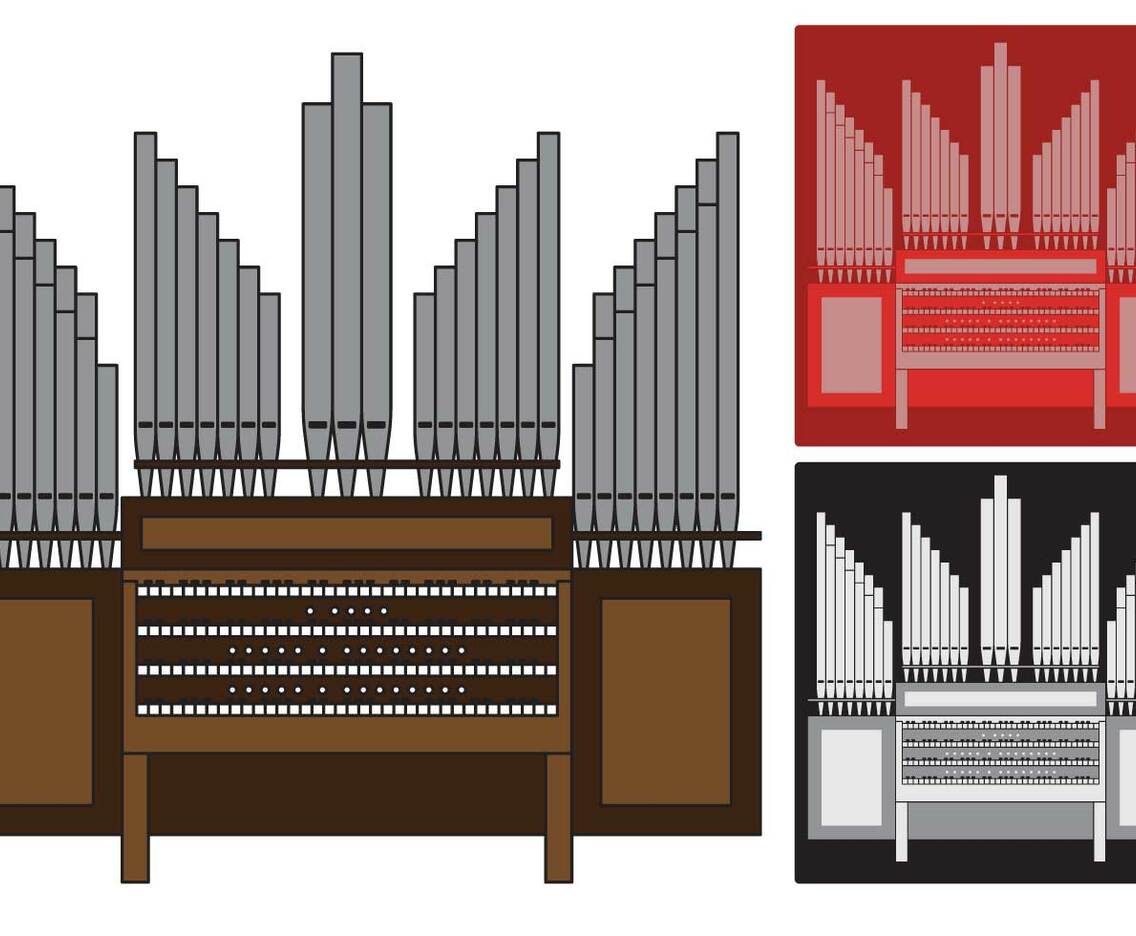Pipe Organ Illustration Vector Art & Graphics | freevector.com