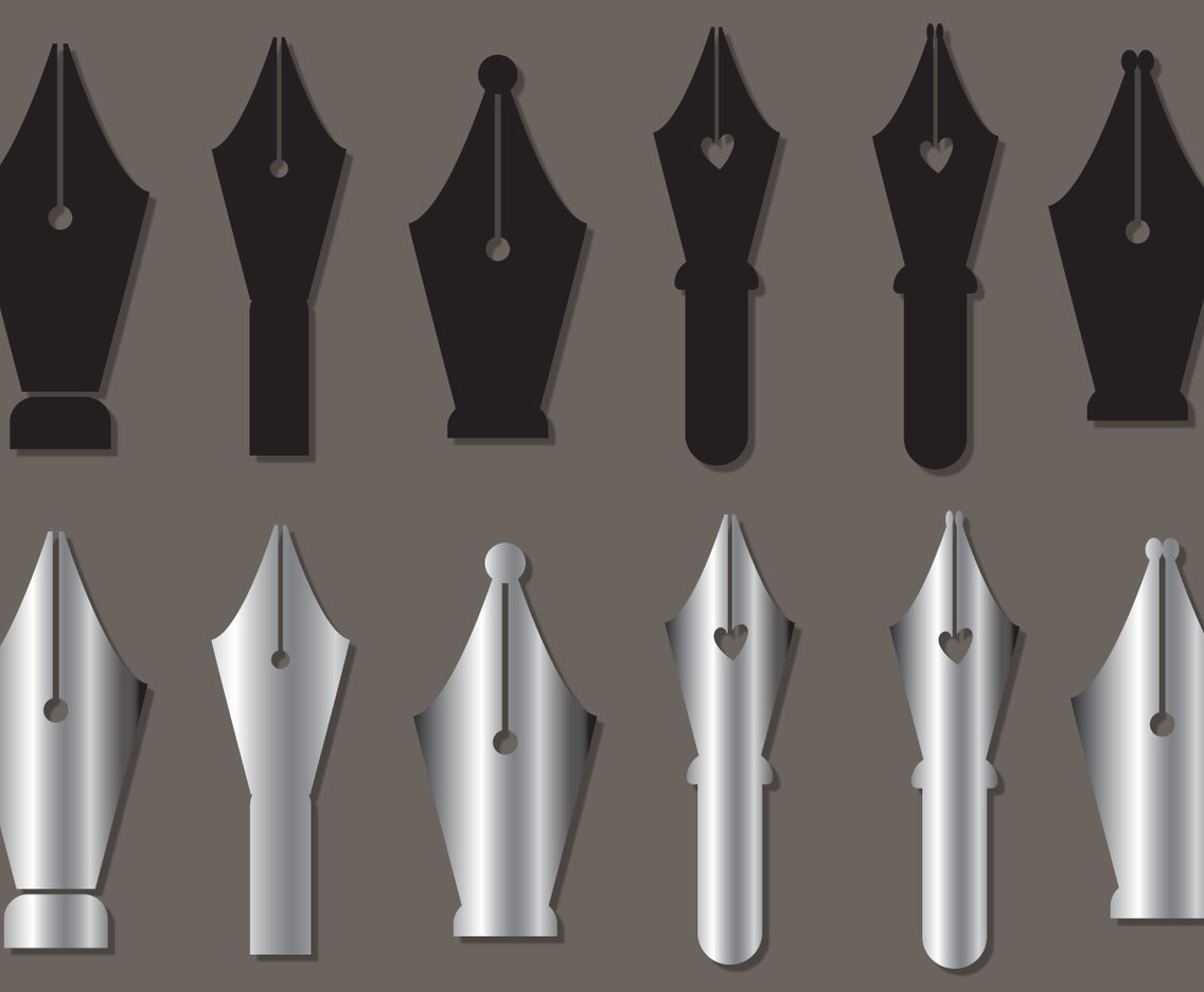 Pen Nib Vector Set Vector Art & Graphics | freevector.com