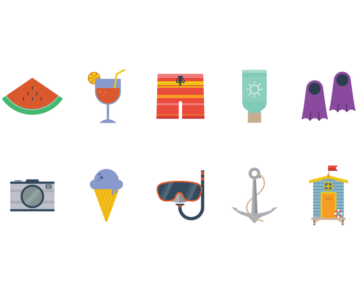 Free Beach Theme Vector Vector Art & Graphics | freevector.com