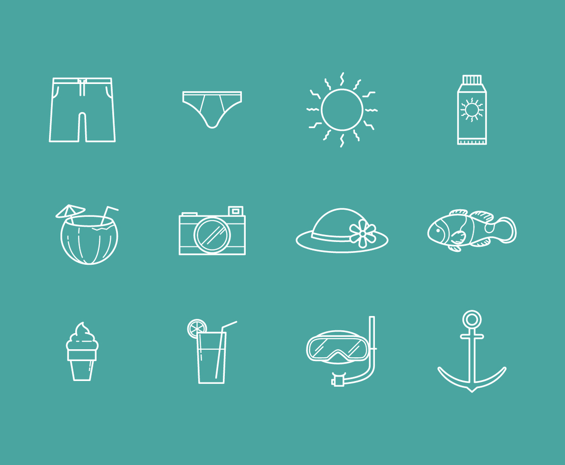 Free Outline Beach Vector Vector Art & Graphics | freevector.com