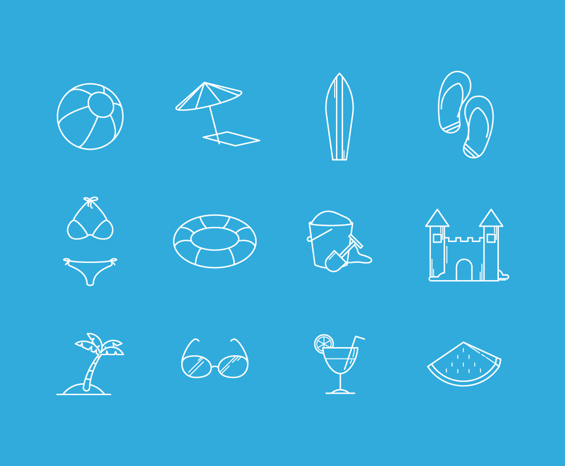 Free Outline Beach Vector Vector Art & Graphics | freevector.com