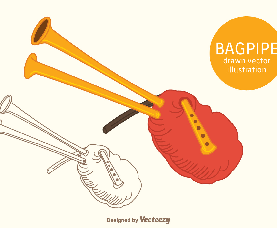 Free Bagpipe Vector Illustration Vector Art & Graphics | freevector.com