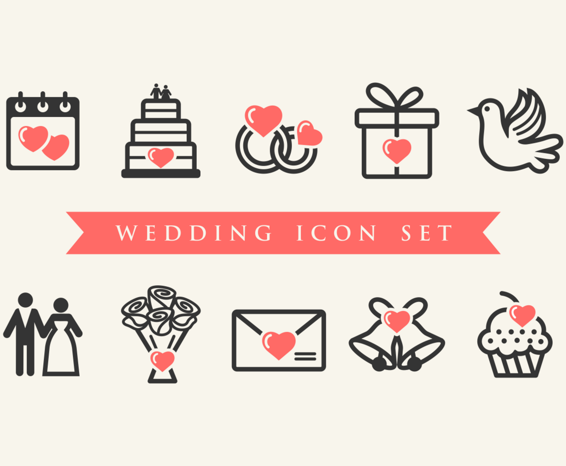 Casamento Icon Vectors Vector Art & Graphics | freevector.com