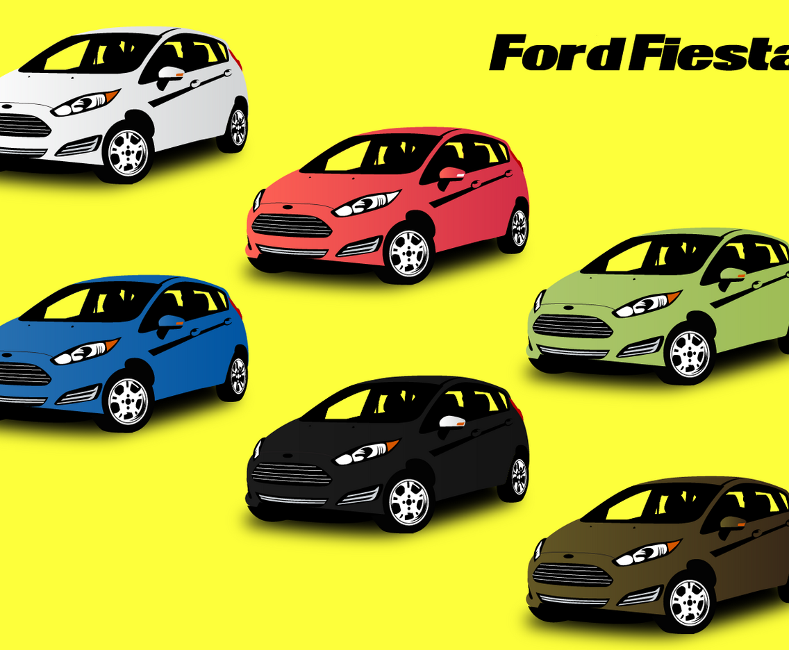 Free Ford Fiesta Car Vector Vector Art & Graphics | freevector.com