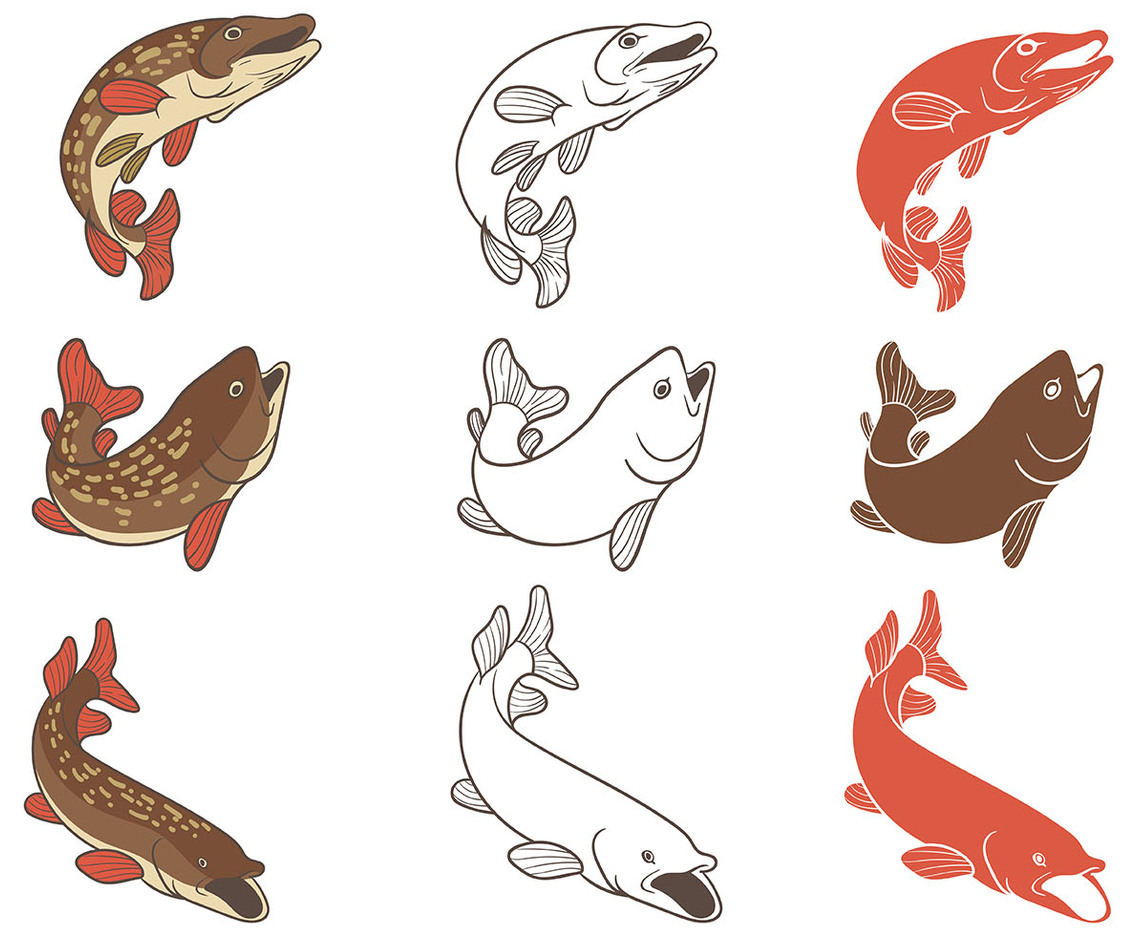 Free Pike Icons Vector Vector Art & Graphics | freevector.com