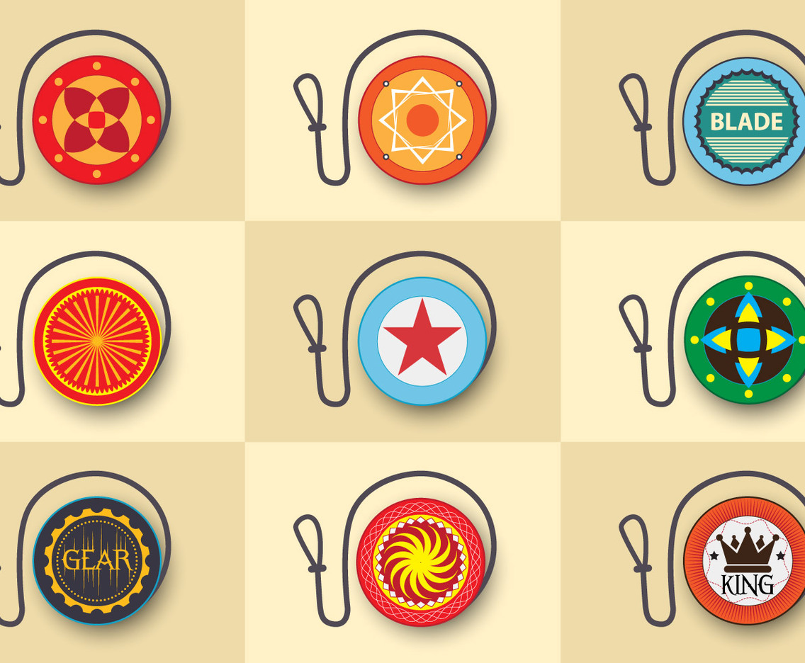 Yoyo Flat Custom Design Icon Vector Art & Graphics | freevector.com