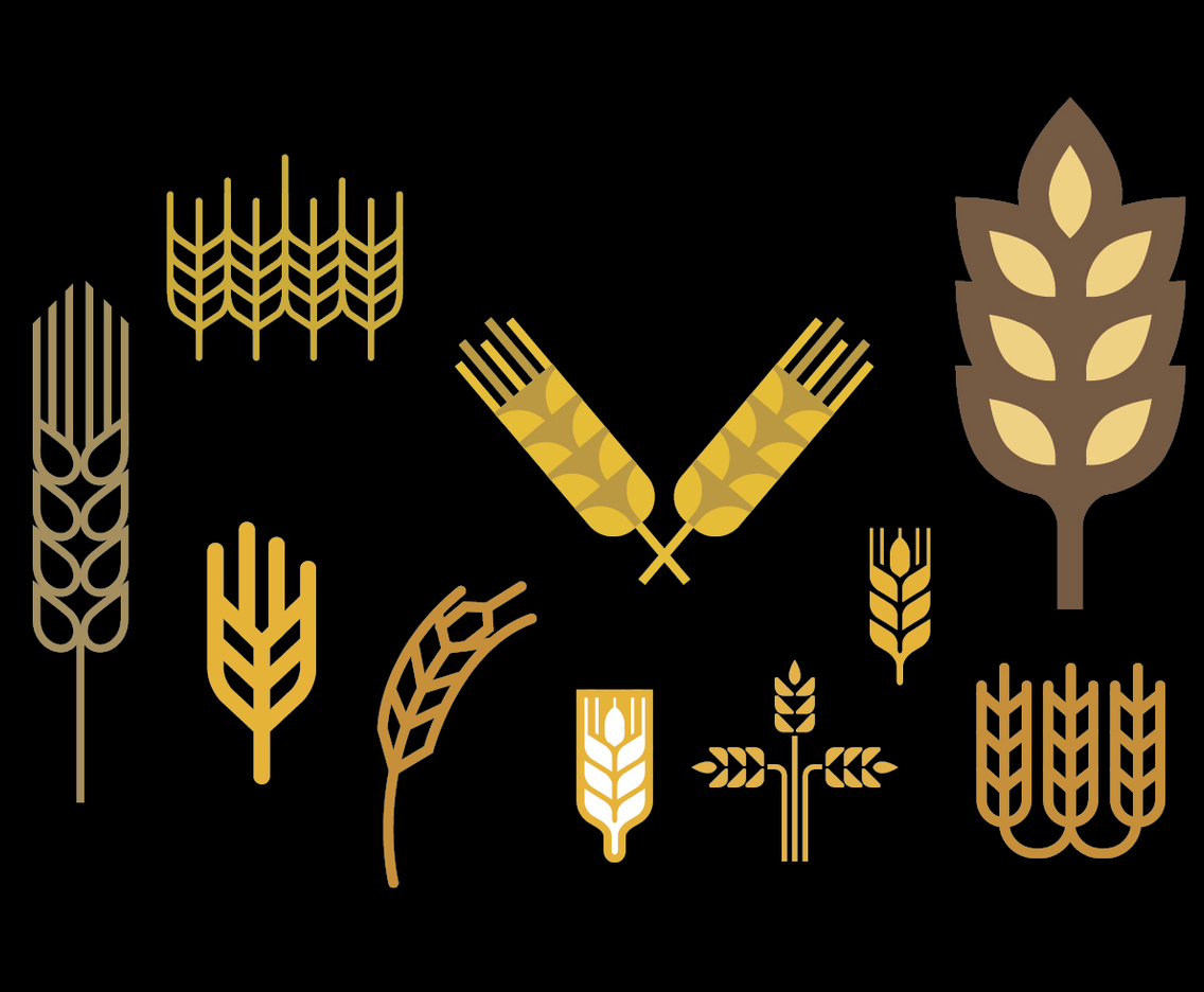 Wheat Stalk Vector Set Vector Art & Graphics | freevector.com