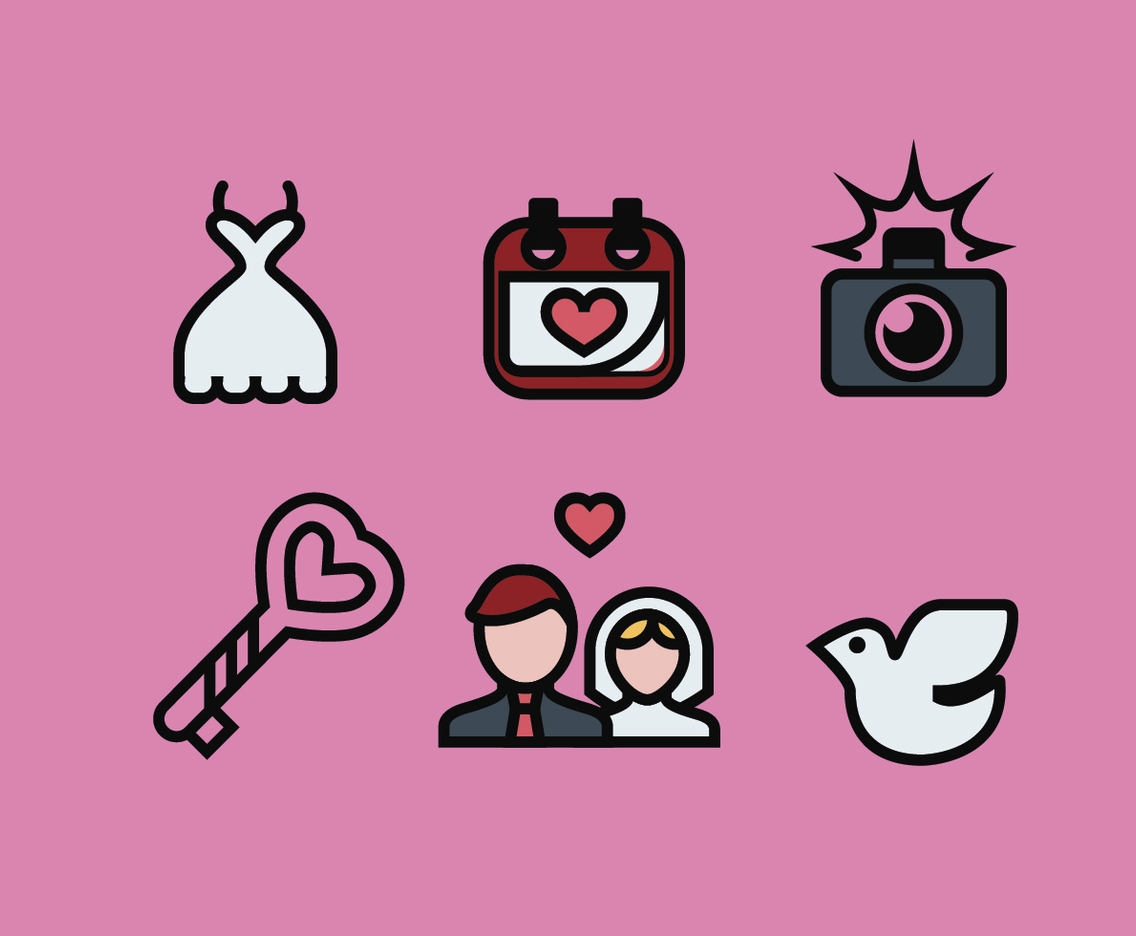 Casamento Vector Pack 6 Vector Art & Graphics | freevector.com