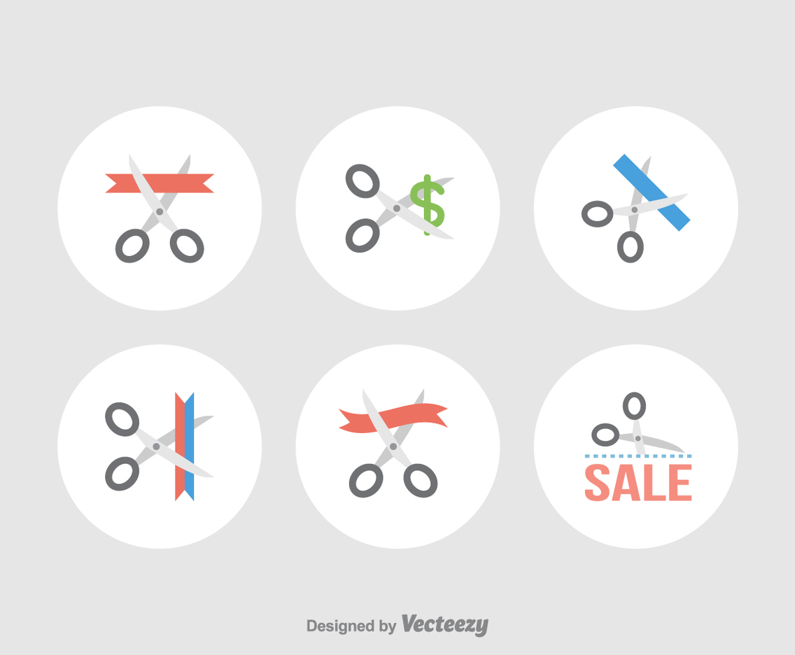 Free Scissor Cutting Vector Icons Vector Art & Graphics | freevector.com