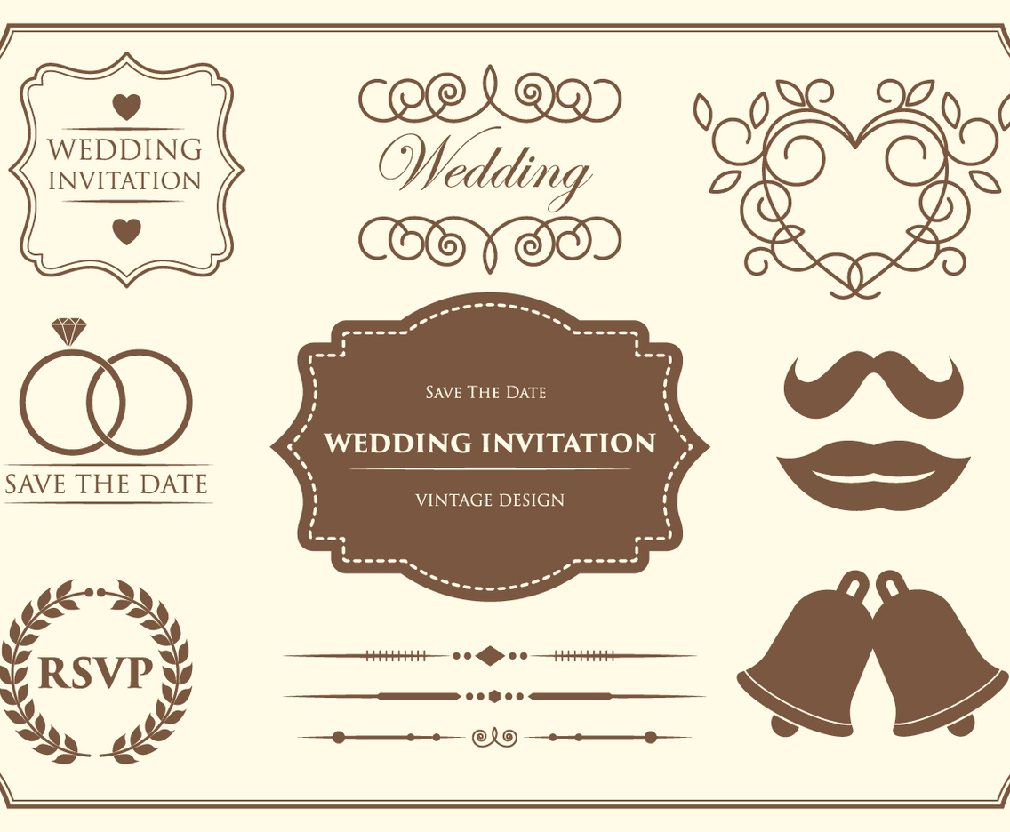 Free Wedding Ornament Vectors Vector Art & Graphics | freevector.com