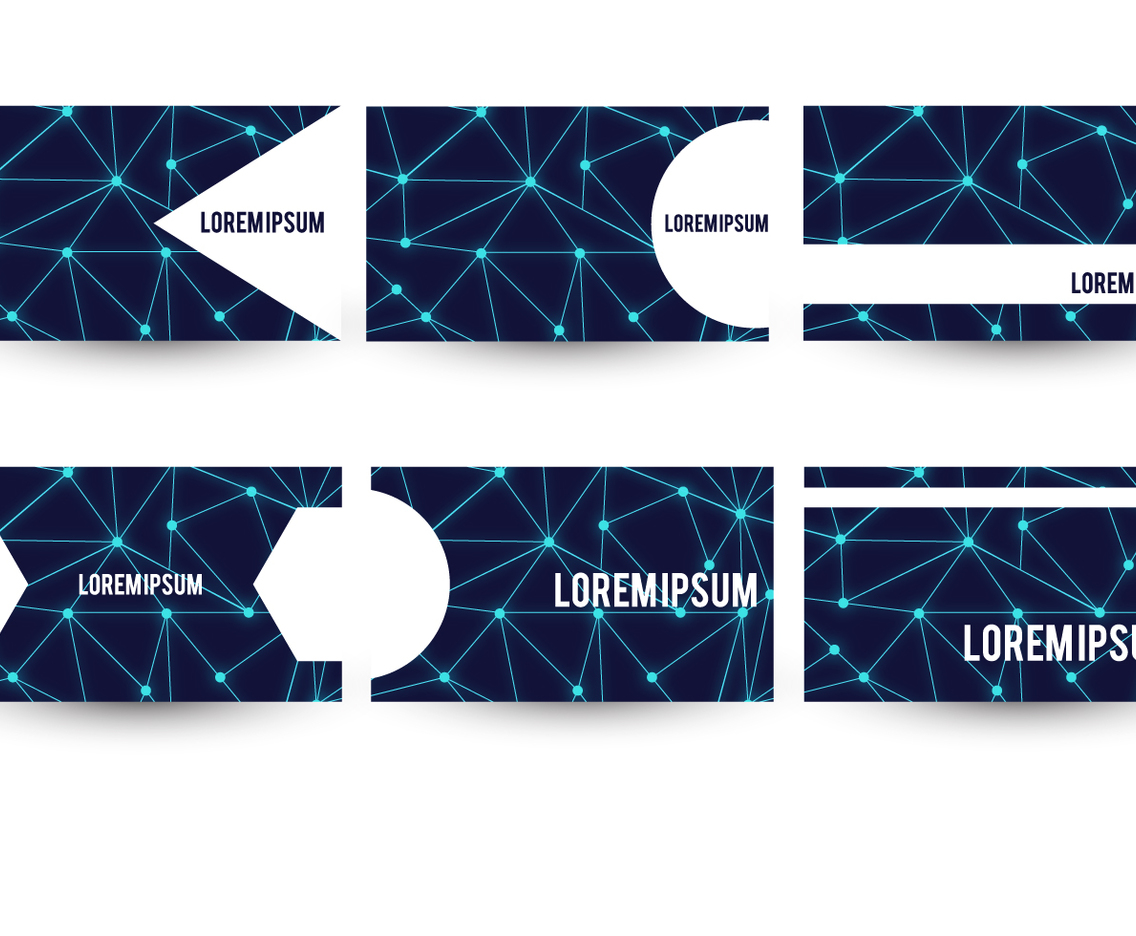Neuron Theme Business Card Template Set Vector Art & Graphics ...