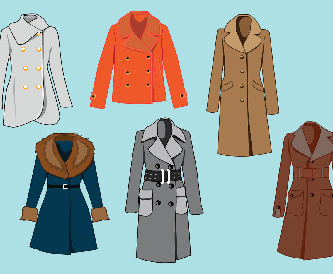 Elegant Winter Coat Vector Vector Art & Graphics | freevector.com