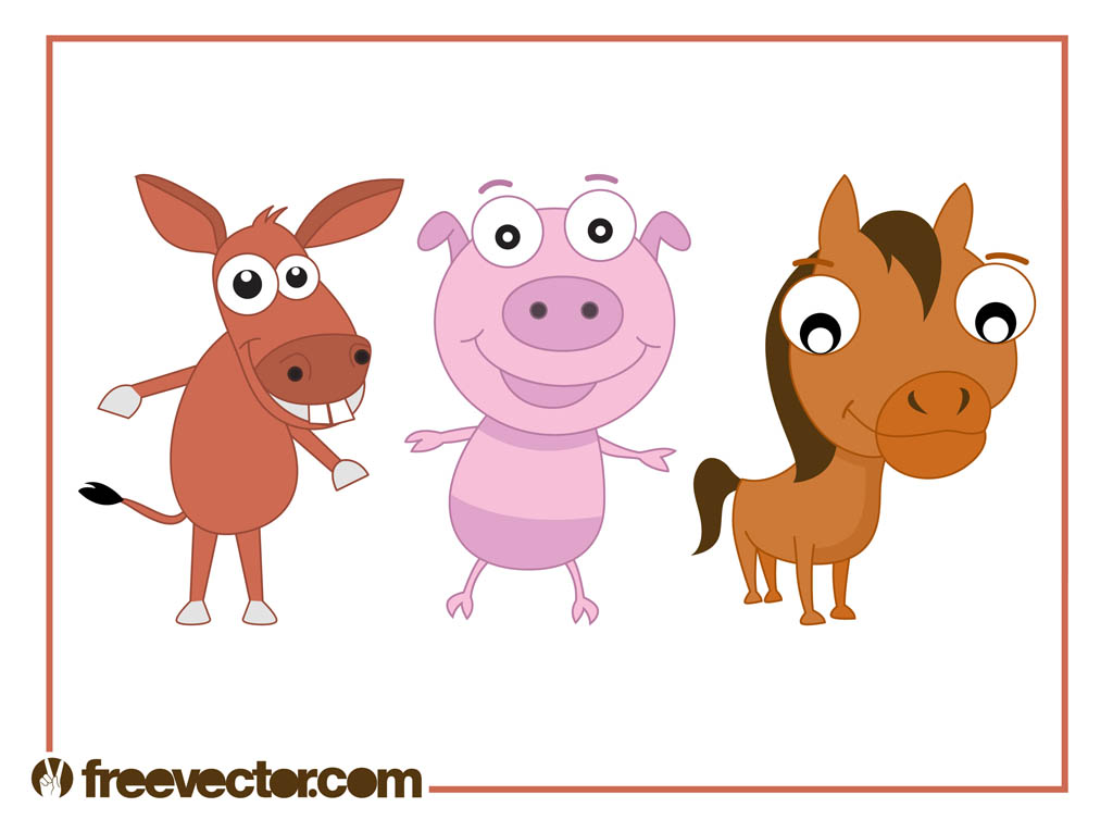 Livestock Animals Cartoons Vector Art & Graphics | freevector.com