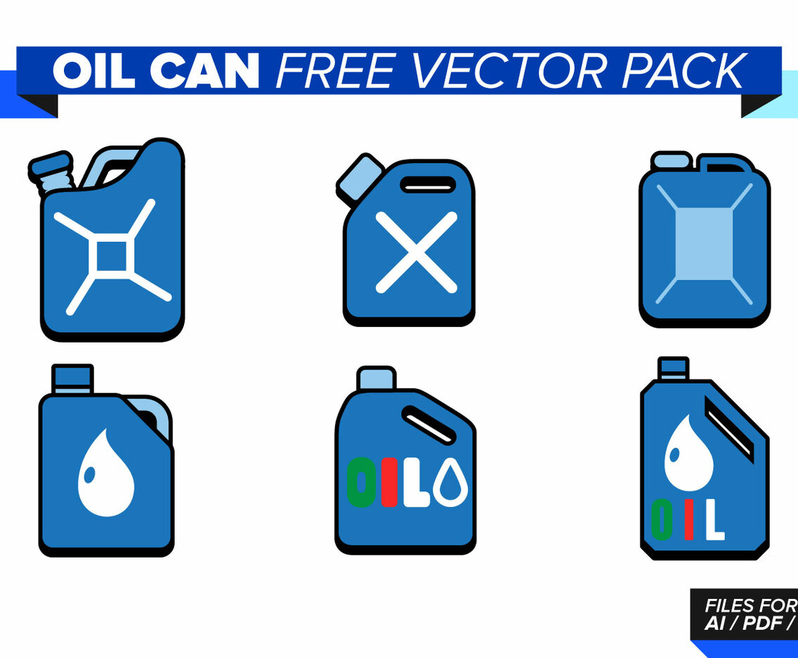 Oil Can Free Vector Pack Vector Art & Graphics | freevector.com