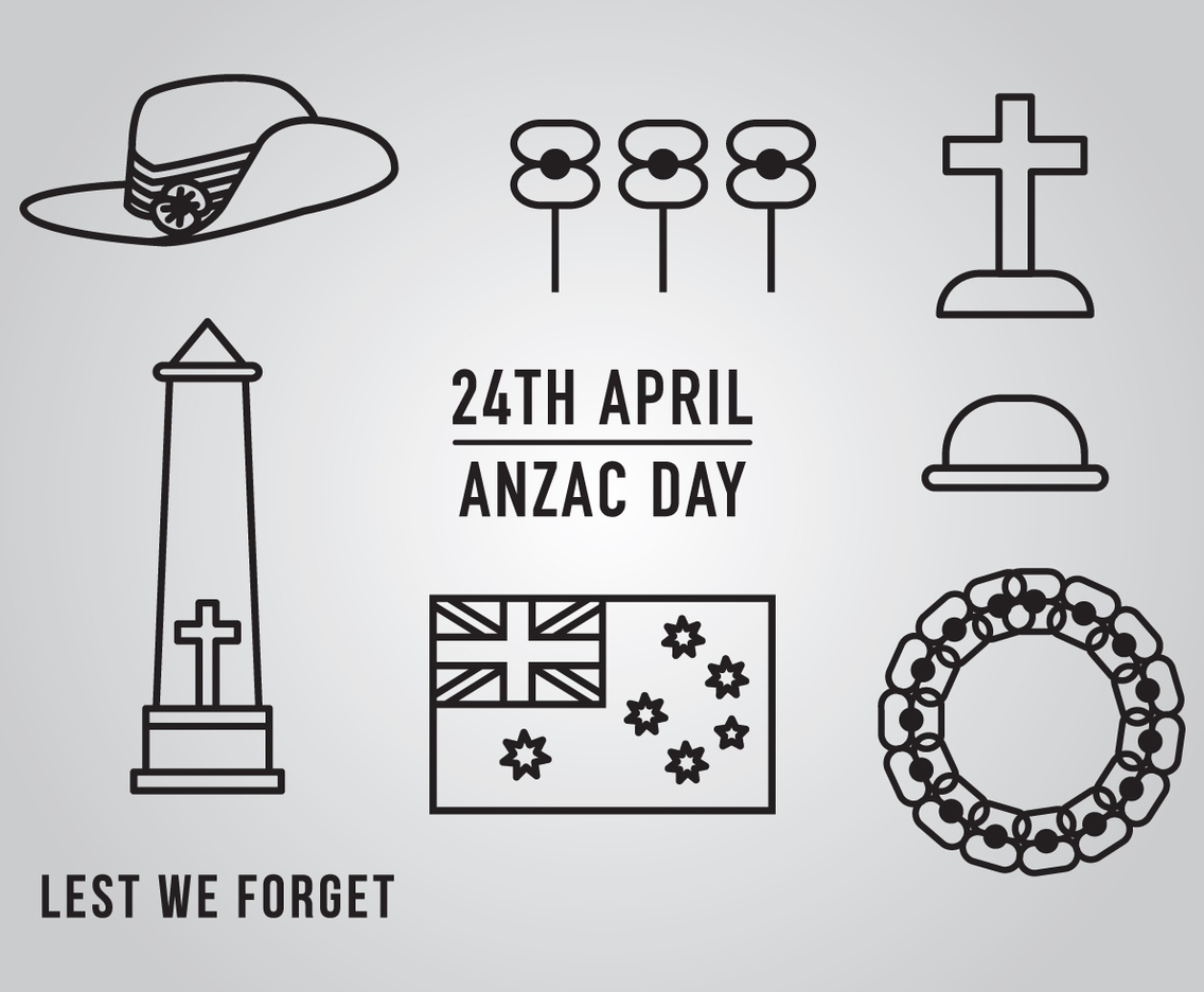 Anzac Day Element Vectors Vector Art & Graphics | freevector.com